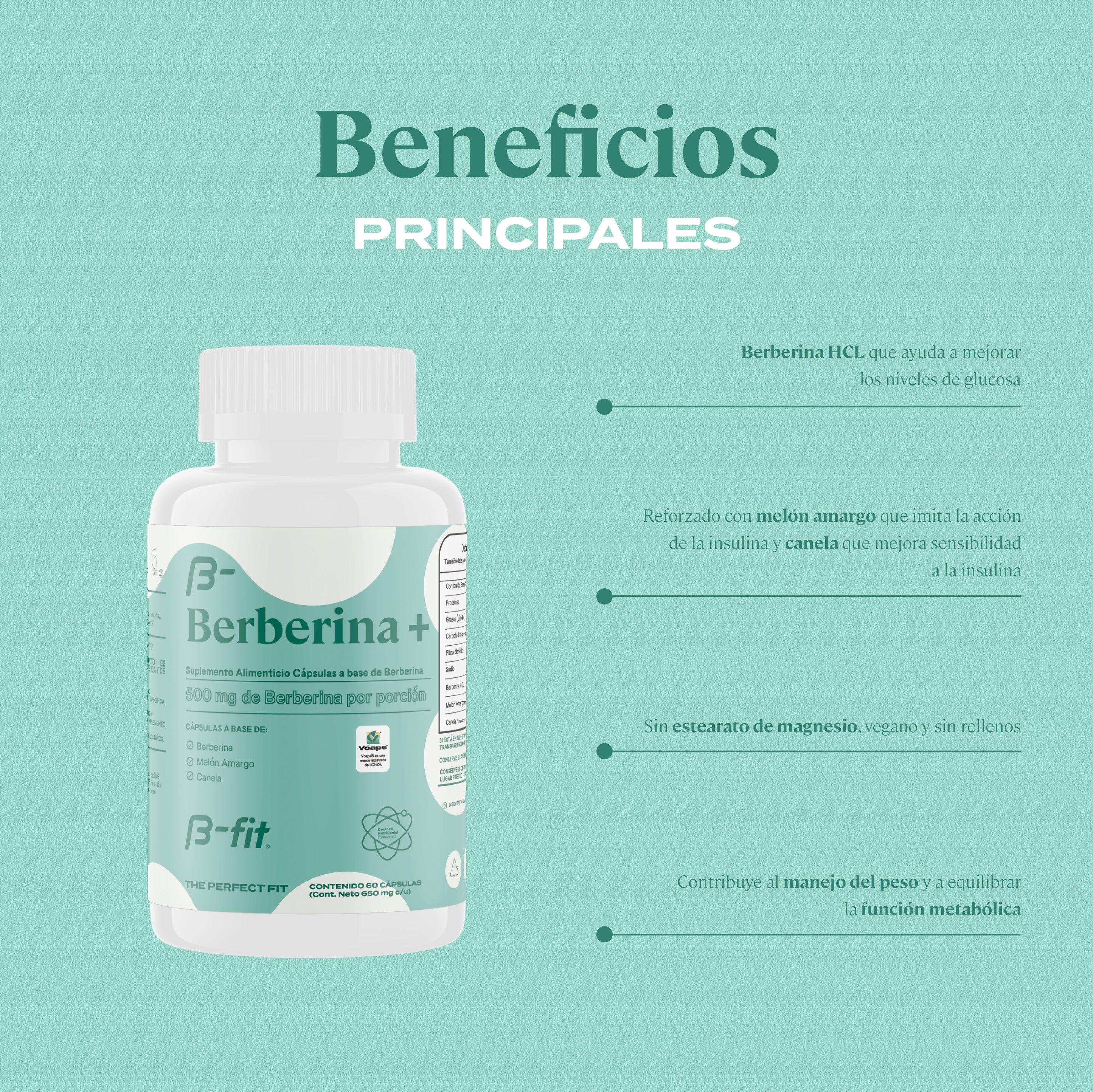 Berberina cápsulas plus: suplemento alimenticio natural | B-fit