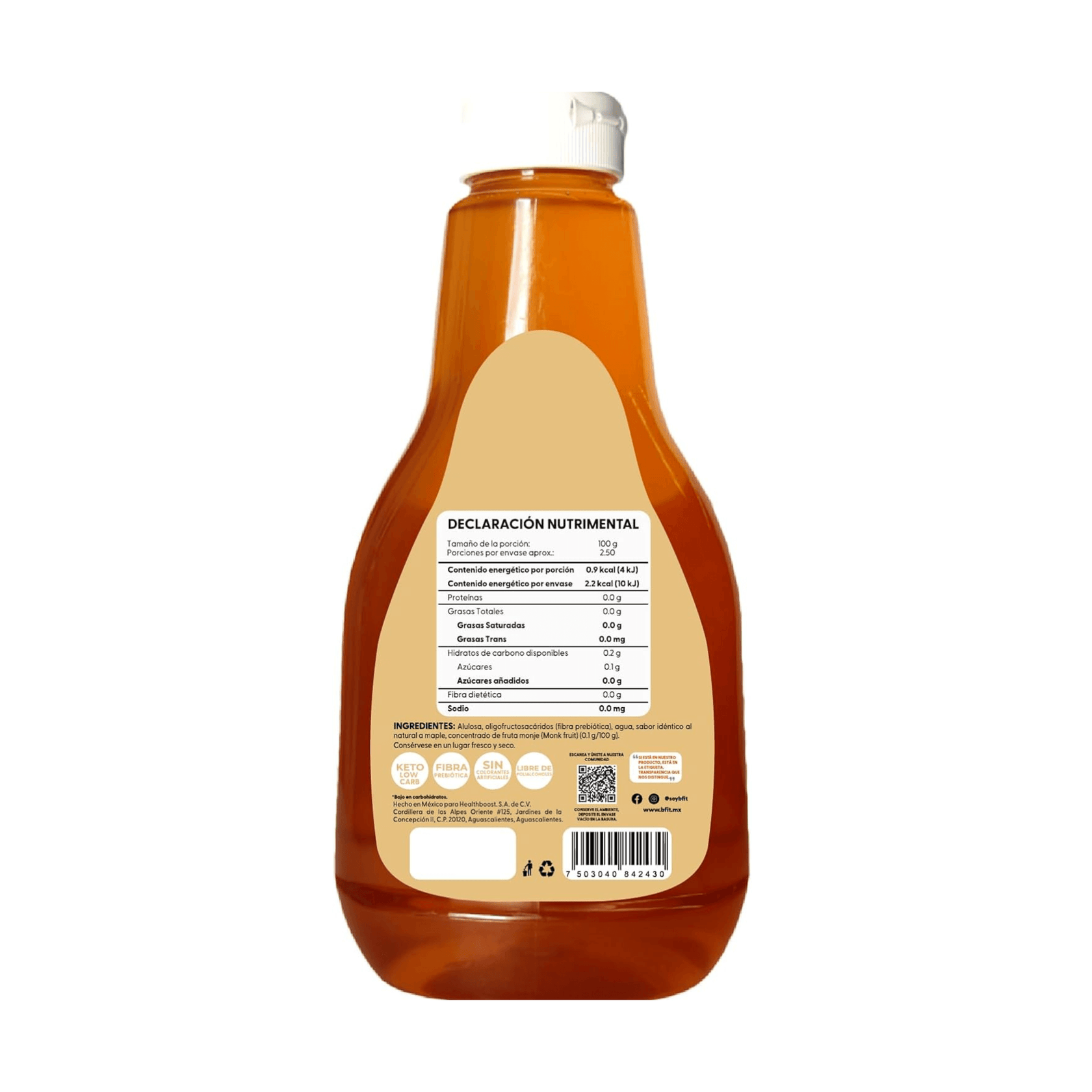 Miel maple sin azúcar Keto. | B-fit