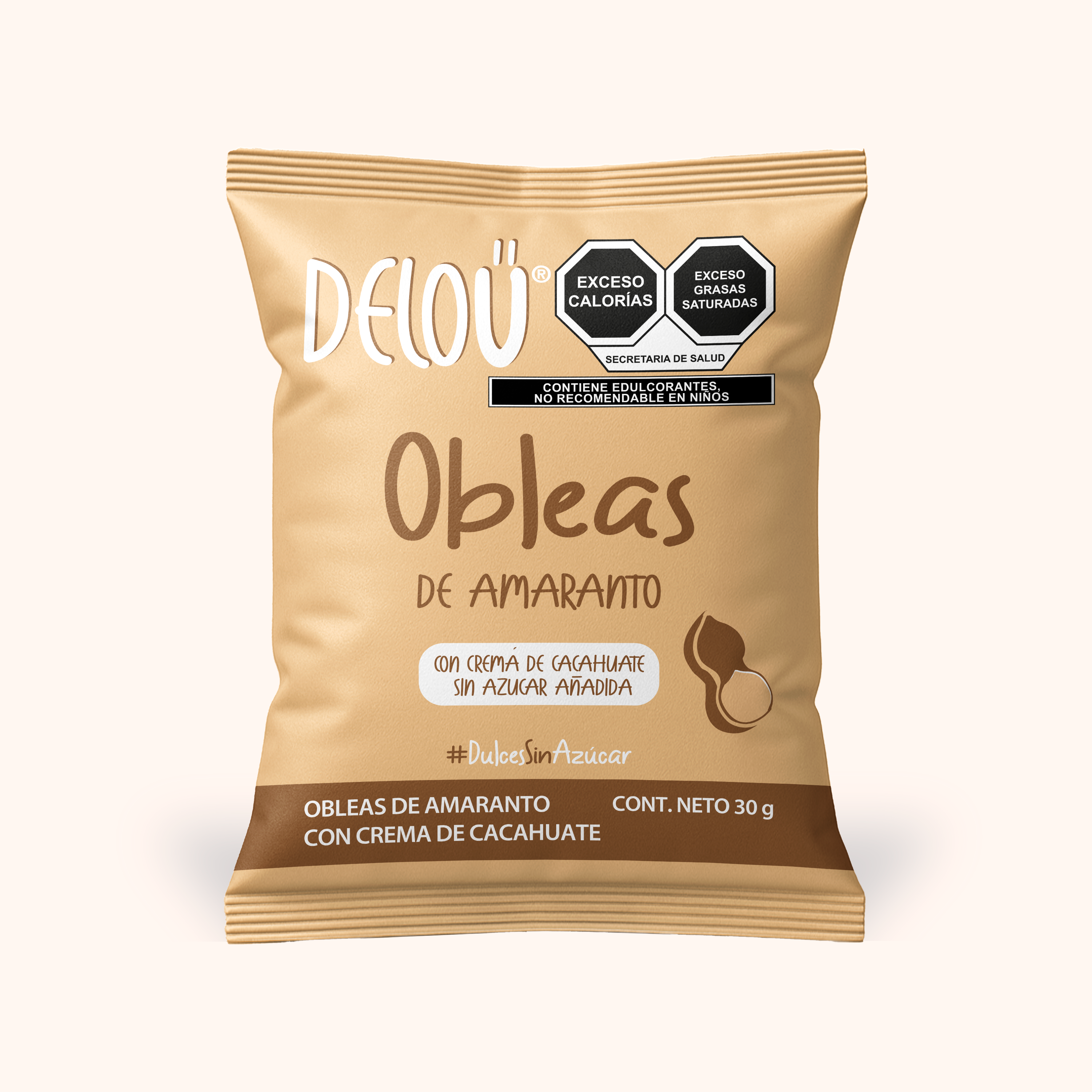 Obleas Deloü con Proteina Vegana y Cacahuate | Bfit | B-fit